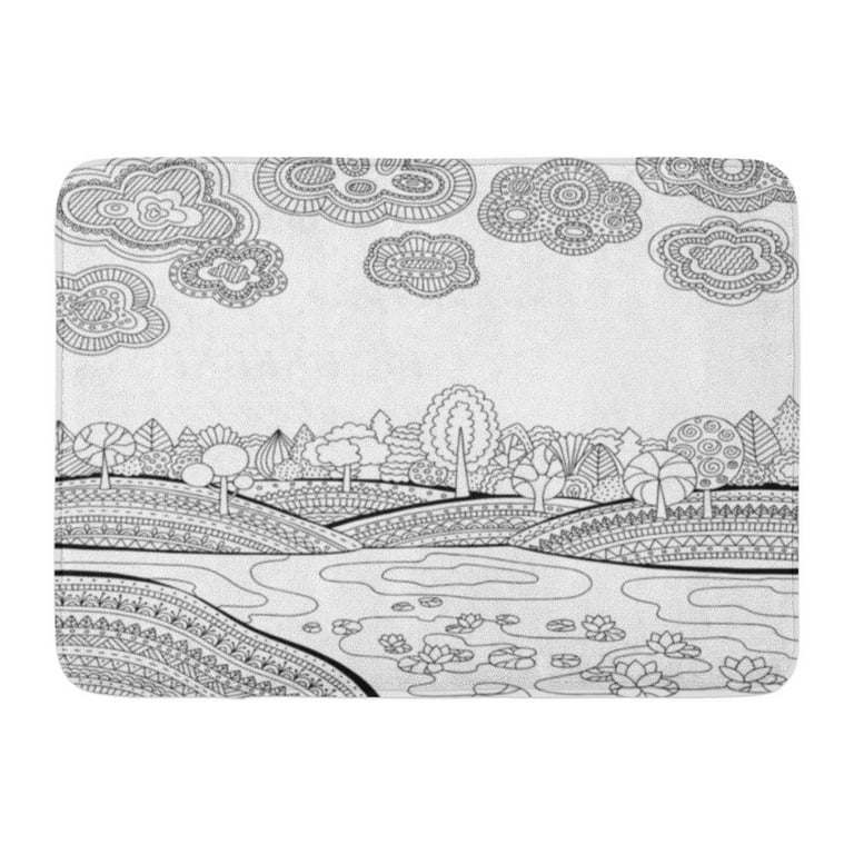 forest lake coloring page