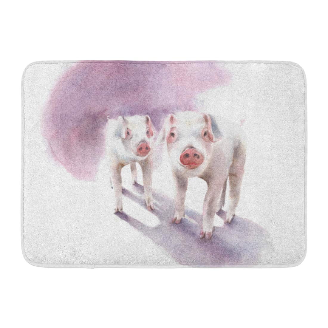 GODPOK Drawing Pink Baby Piglets Pigs Farm Animals Cute Pets Watercolor ...