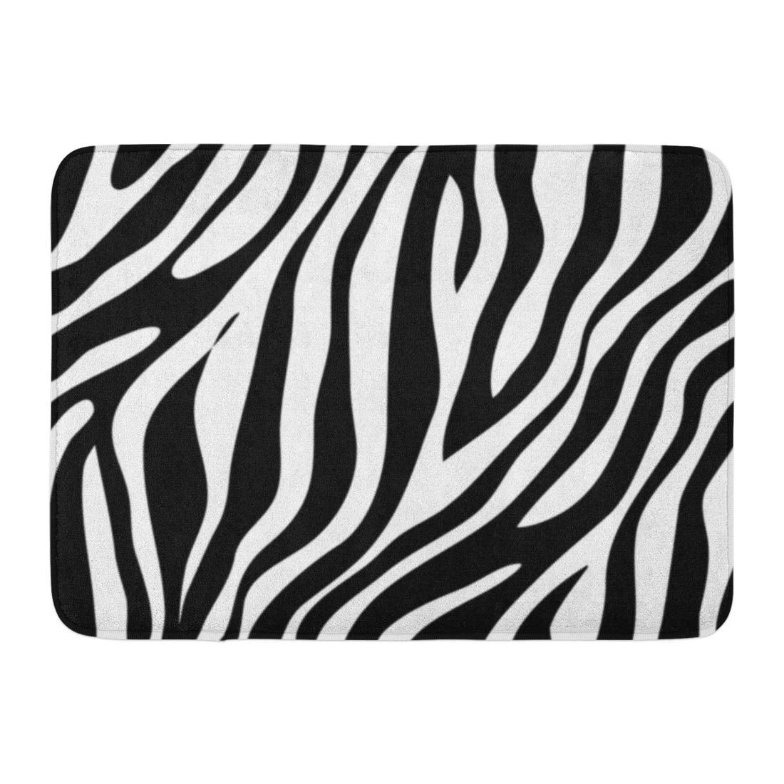 GODPOK Fauna Black Africa Zebra Stripes Pattern White Animal Jungle Rug ...