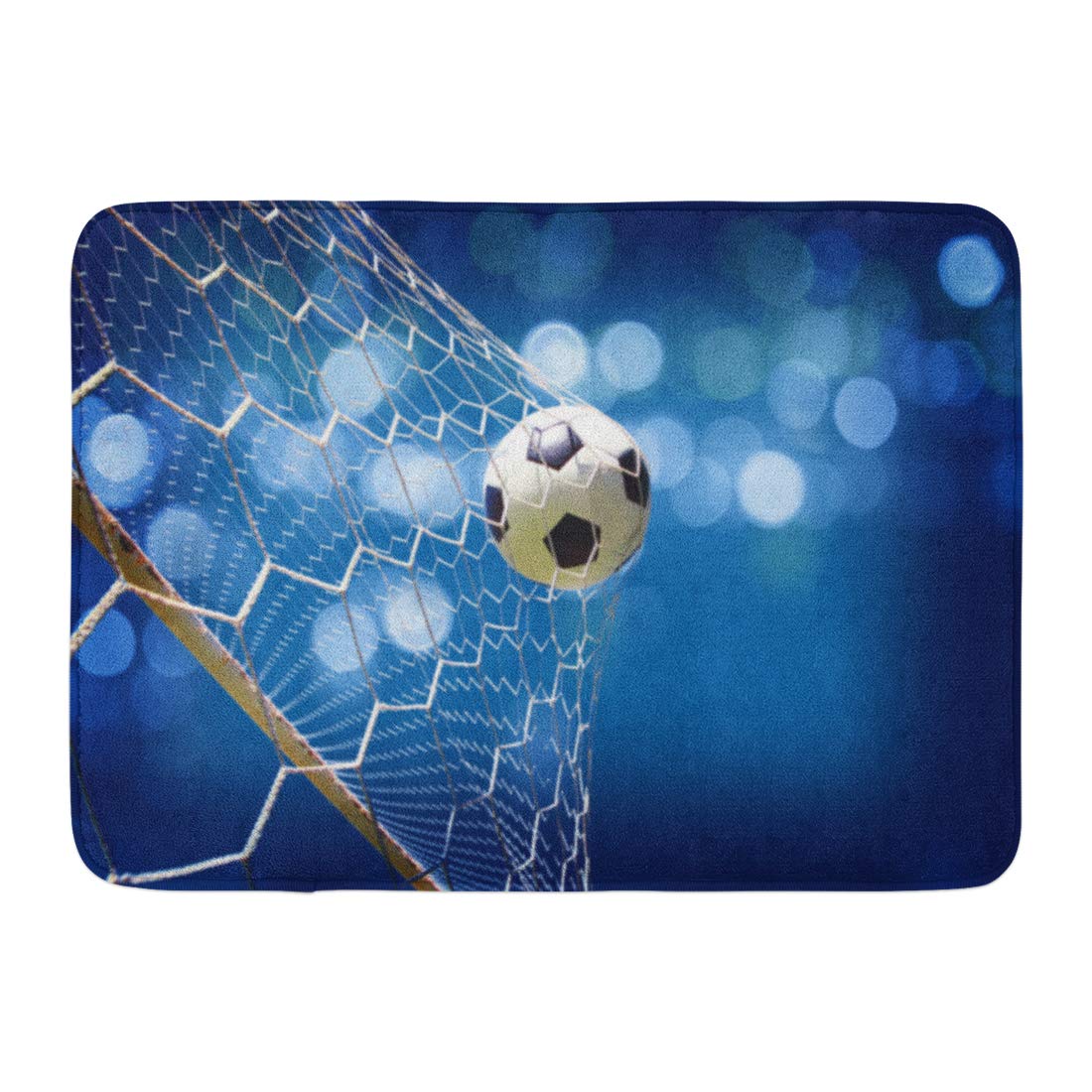 GODPOK Foot Green Football Soccer Ball in Goal Player Light Rug Doormat ...