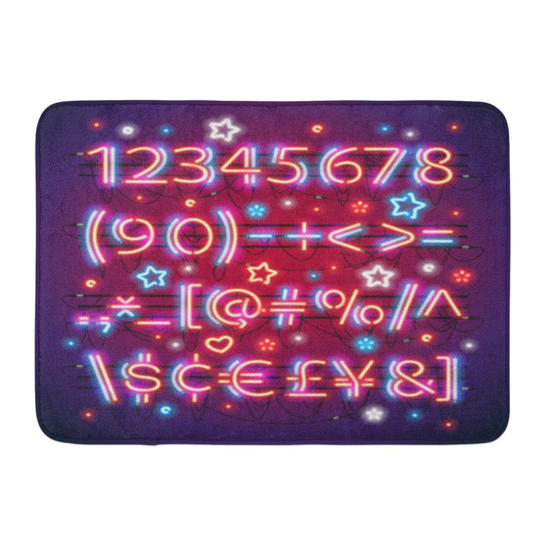 GODPOK Glowing Neon Red Blue Numbers and Financial Symbols Makes It ...