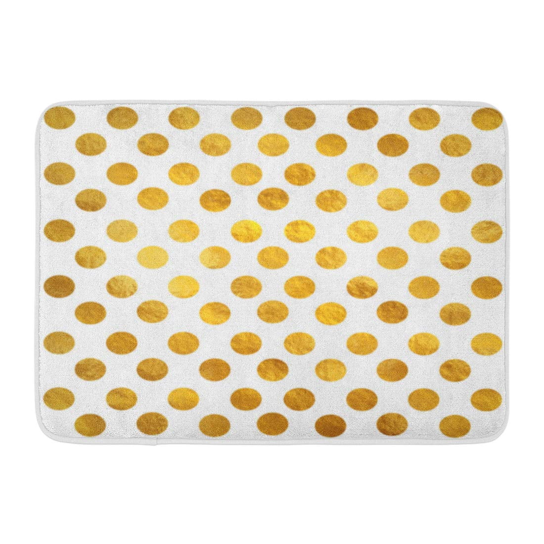 GODPOK Golden Brown Spot Gold White Polka Dot Pattern Swiss Yellow Foil ...