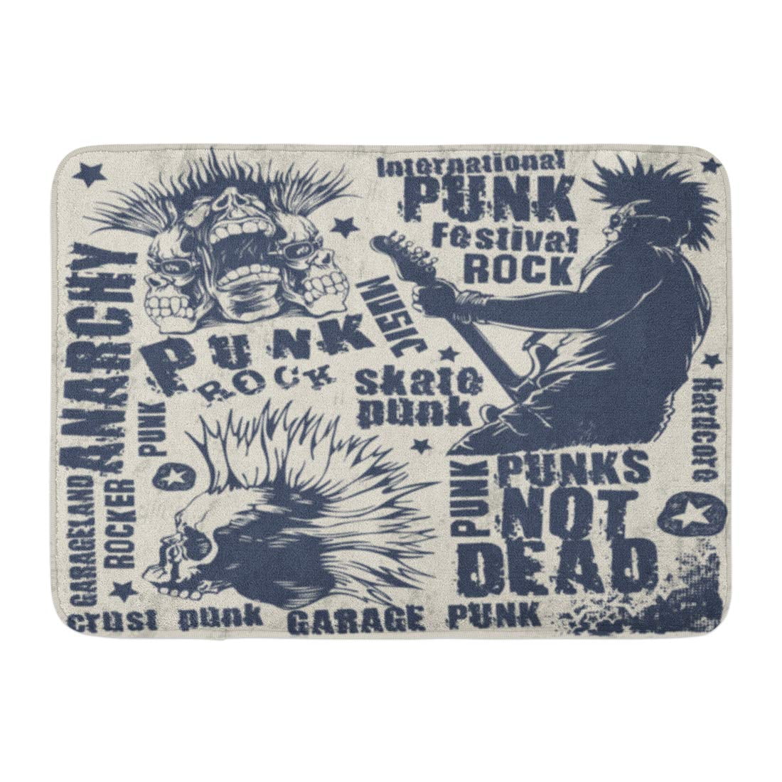 GODPOK Guitar Rock Punk Not Dead Characters Words and Design Graffiti ...