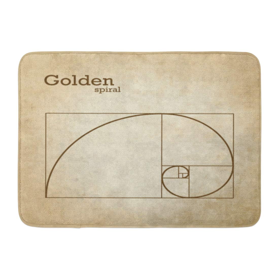 GODPOK Ratio Beige Fibonacci Golden Proportion Spiral Geometry Rug ...