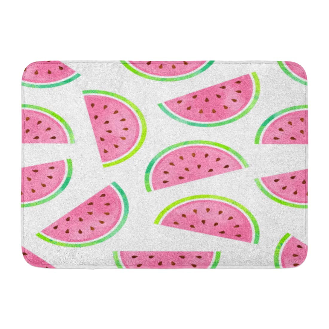 GODPOK Red Cool Pink Slice Watermelon Pattern in Watercolor Style Green ...
