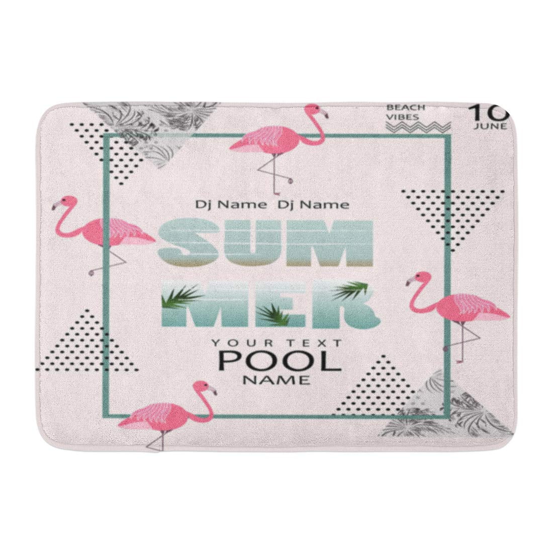 GODPOK Retro Summer Pool Party with Tropical Palm Leaves Pink Flamingos ...