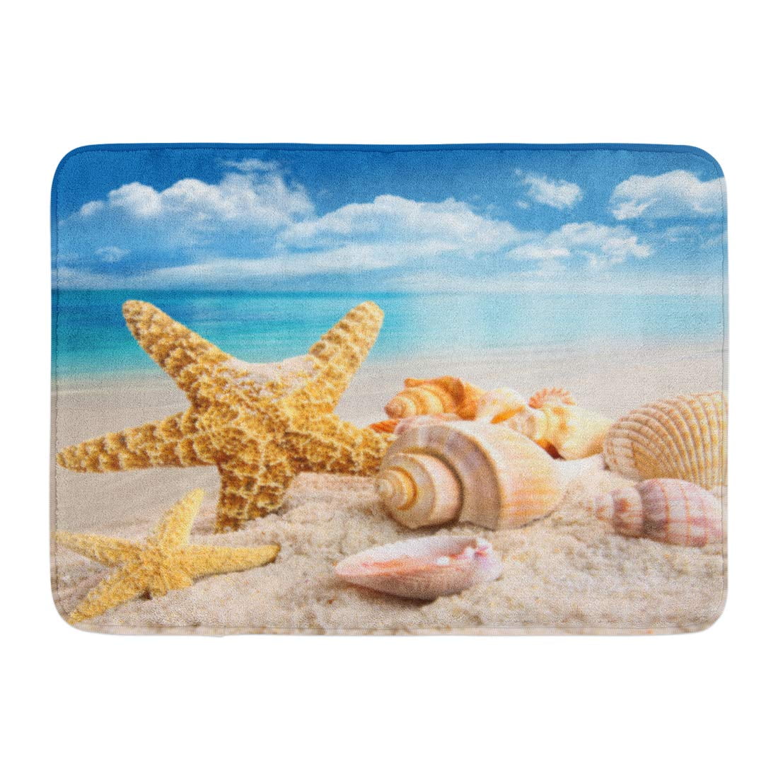 GODPOK Sand Colorful Shell Starfish and Seashells on The Beach with ...