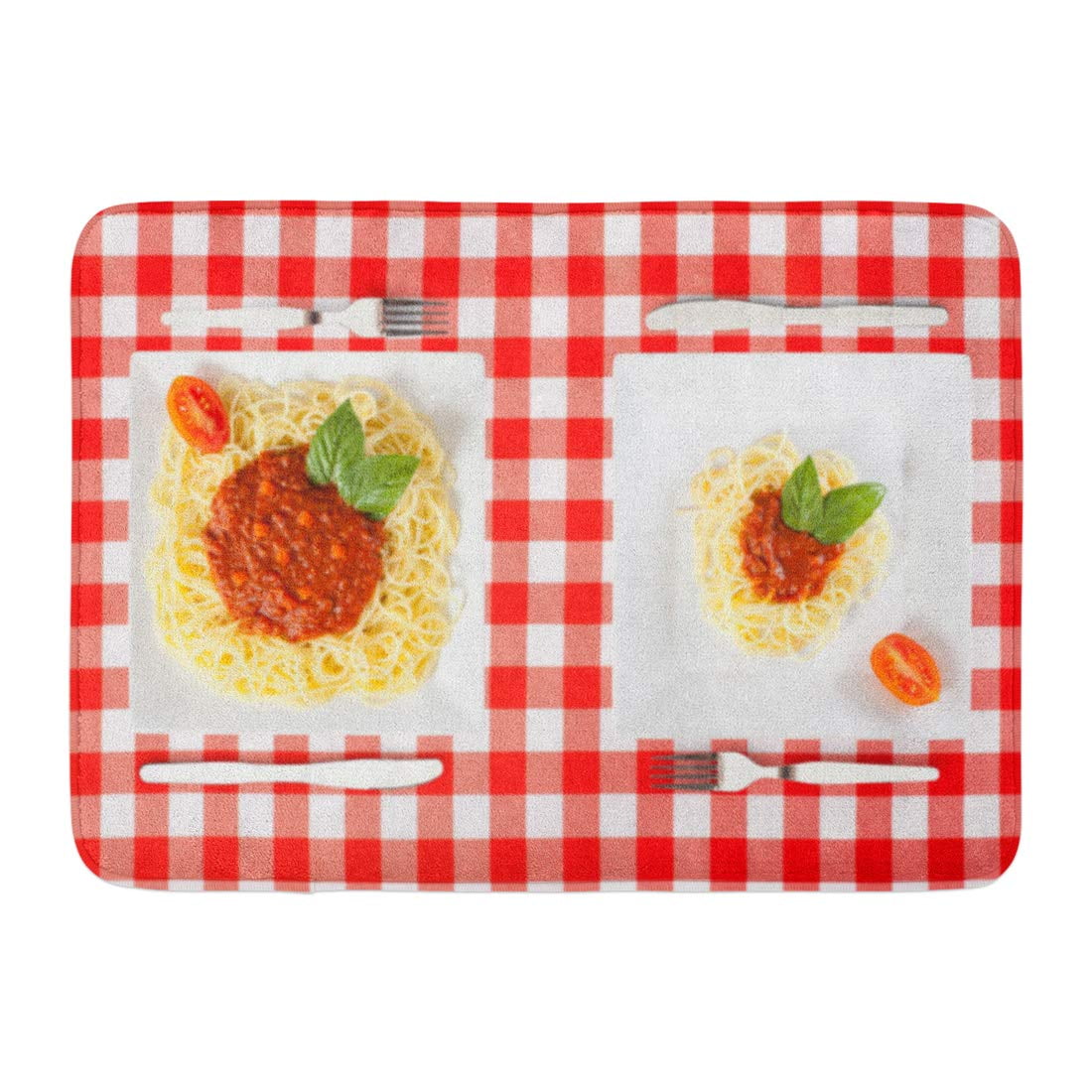 GODPOK Small Size Contrasting Large and Tiny Food Portions of Spaghetti ...