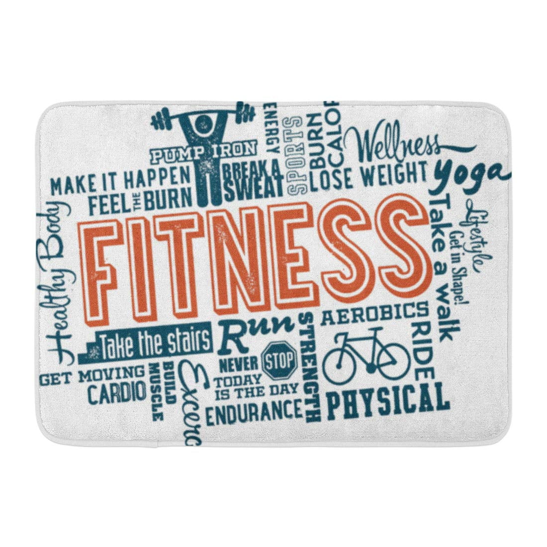 GODPOK Training Gym Fitness and Healthy Exercise Word and Cloud Workout ...