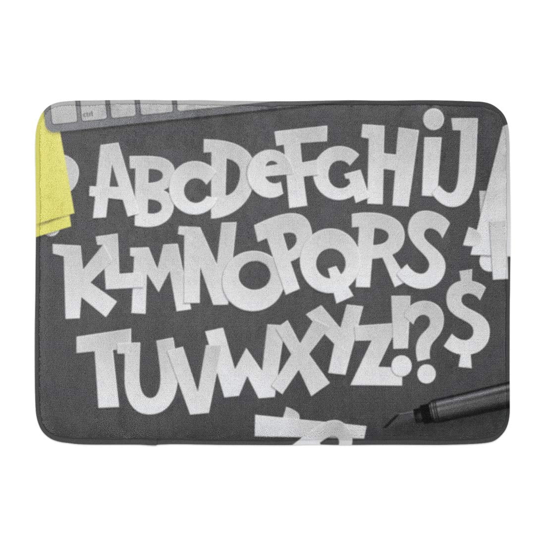 GODPOK White Typo Graphic Alphabetical Design Latin Alphabet Made of ...