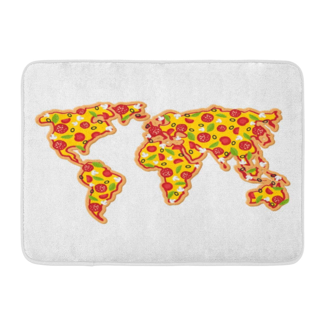 GODPOK World Map Pizza Continents of Planet Earth Fast Food Geography ...
