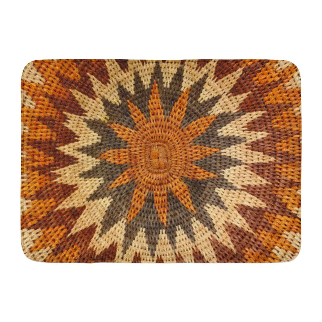GODPOK Woven Colorful Africa African Basket Weave Culture Rug Doormat ...