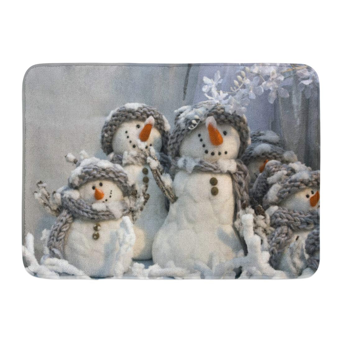 GODPOK Xmas Snowman Group of Snowmen Christmas Cold Rug Doormat Bath ...