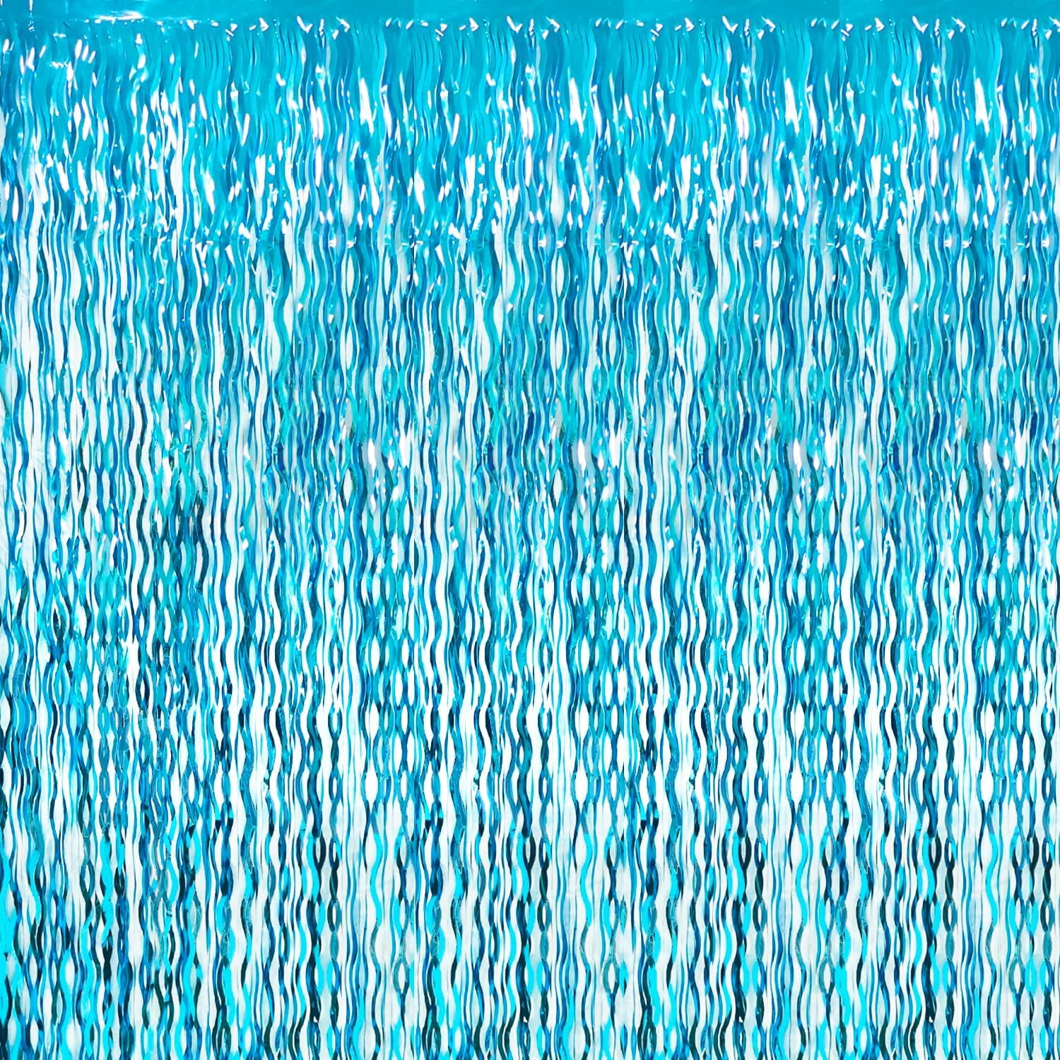 GOER 3.2 ft x 6.5 ft Metallic Tinsel Foil Fringe Curtains Party Photo ...