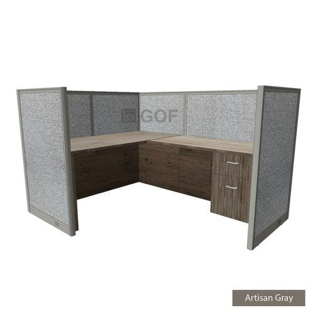 GOF 1 Person Workstation Cubicle (5.5'D x 6.5'W x 4'H) / Office ...