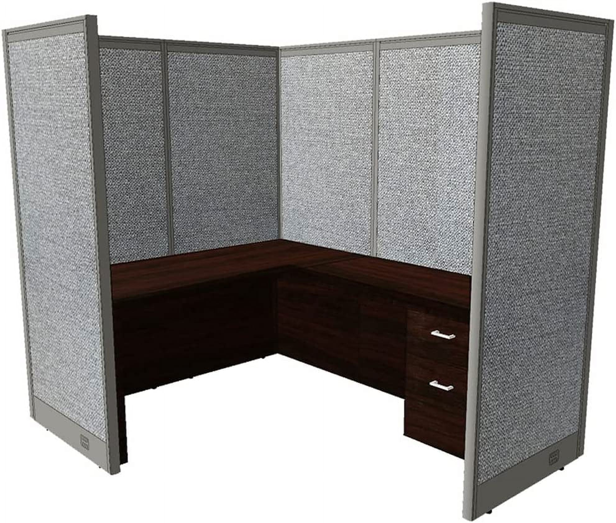 GOF 1 Person Workstation Cubicle (5.5’D x 6’W x 6’H, Mahogany) Office ...