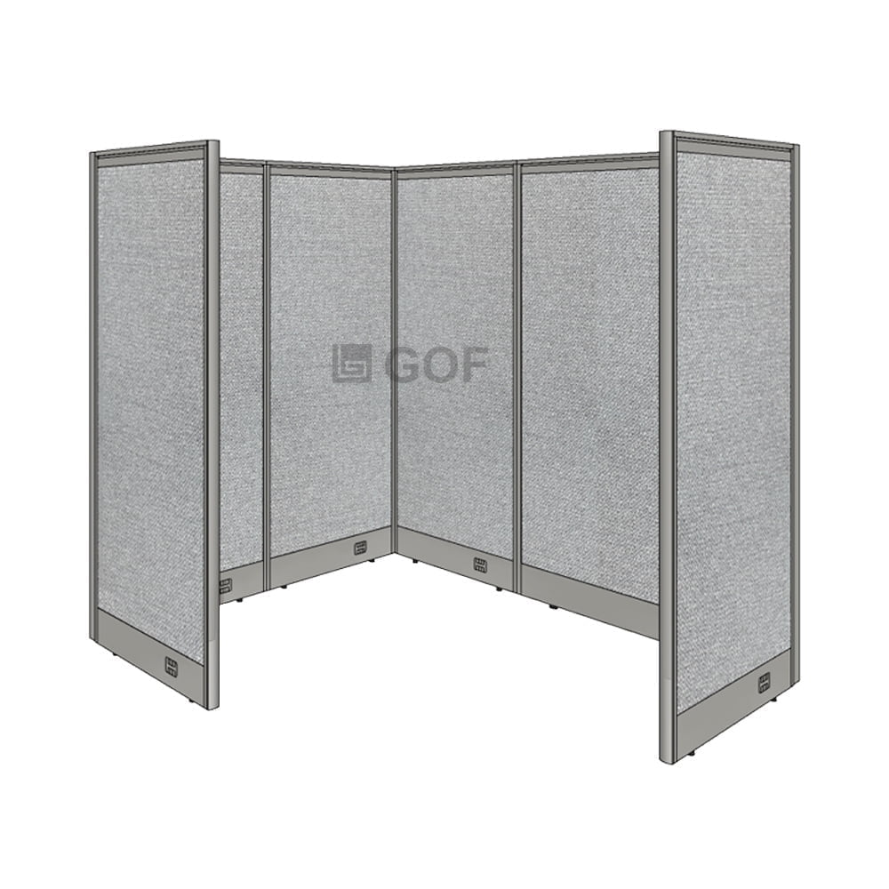 GOF 1 Person Workstation Cubicle, Office Partition, Room Divider, 5.5'D ...