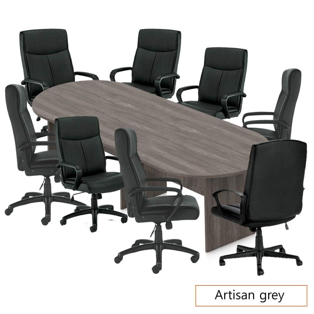 GOF 10 Ft. Artisan Gray Conference Table with 8 Ergonomic Executive ...
