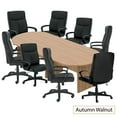 GOF 10 Ft. Walnut Conference Table with 8 Ergonomic Executive Chairs ...