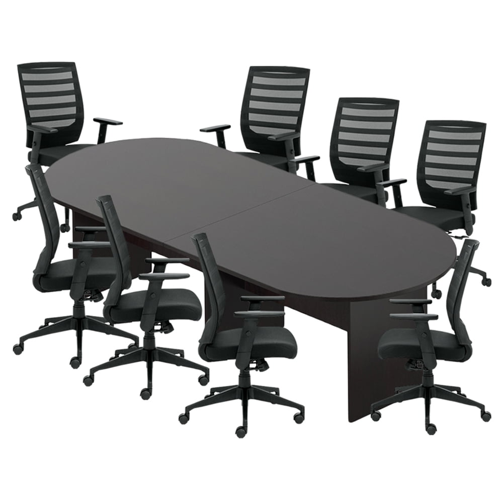 GOF 10FT Conference Table Set with Chairs (G11920B) - Espresso ...