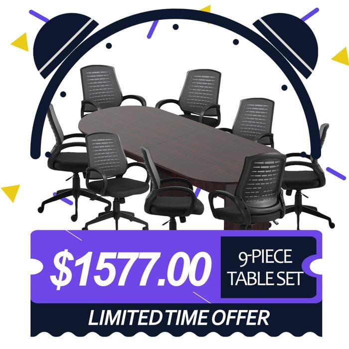 GOF 10FT Conference Table Set with Chairs (G11920B) - Mahogany ...