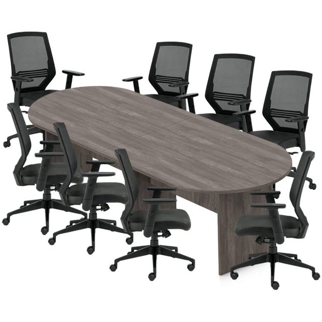 GOF 10FT Conference Table Set with Chairs (G12112B) - Artisan Grey ...