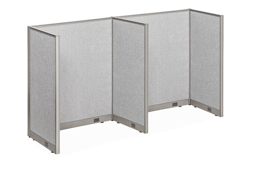 GOF 2P Office Cubicle (30”D x 96”W x 60”H) Freestanding Privacy ...