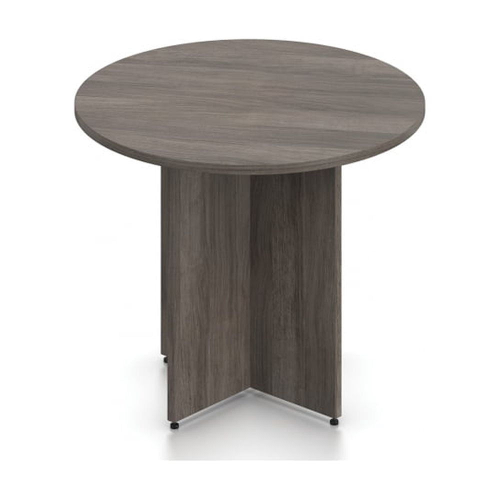 GOF 36-inch Artisan Gray Round Table with High-Quality Laminate ...