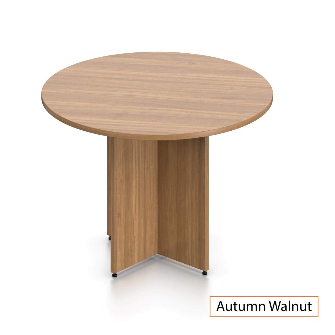 GOF 42" Round Table 4 piece Set (42W x 42D x 29.5H) - Walnut - Walmart.com