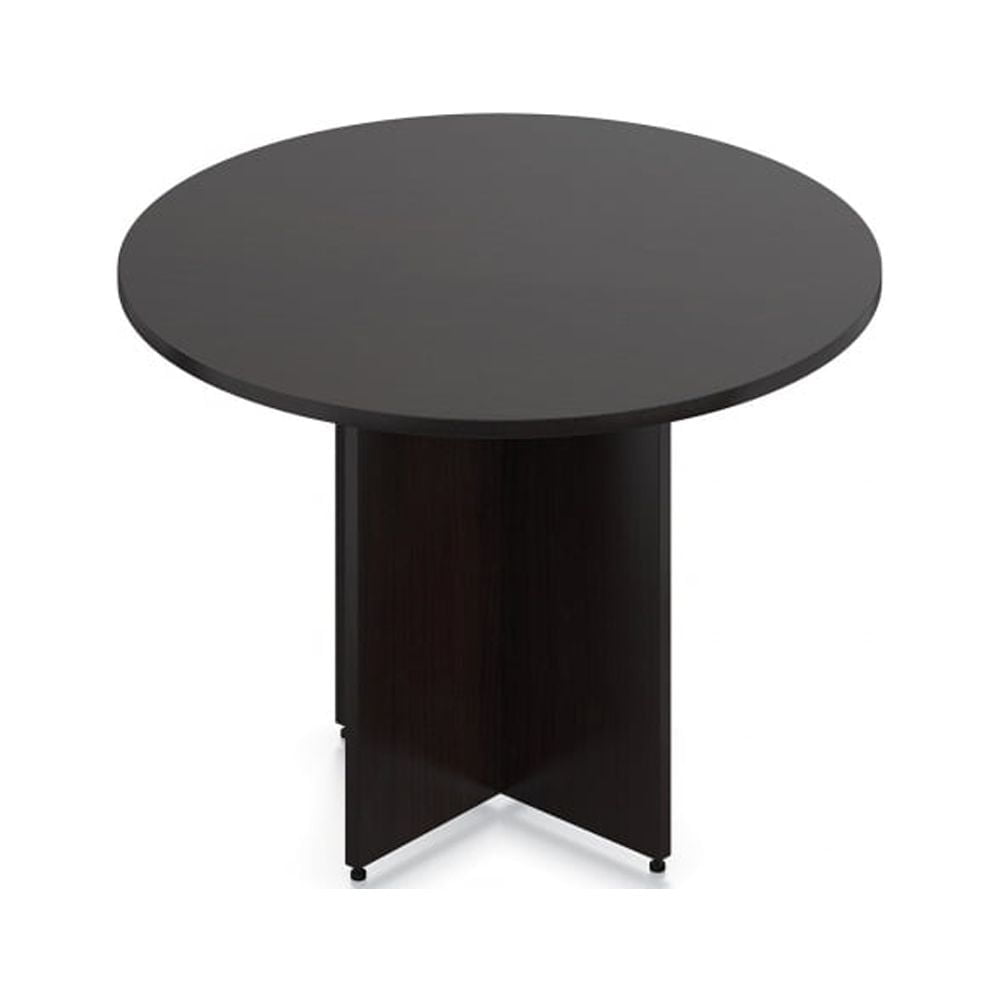 GOF 42-inch Espresso Round Table with High-Quality Laminate - Modern ...