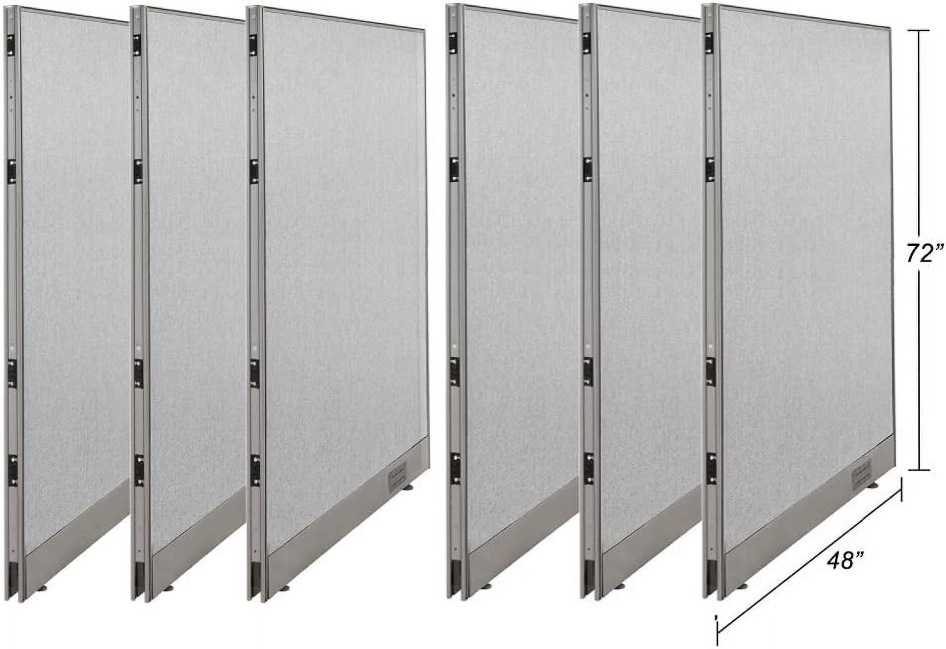 "GOF 6-Pack 48""w x 72""h Office Single Partition Cubicle Room Standing ...