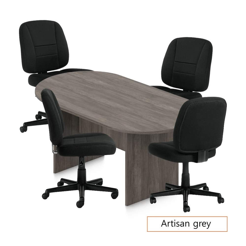 GOF 6 ft. Artisan Gray Conference Table with 4 Air Mesh Task Chairs ...