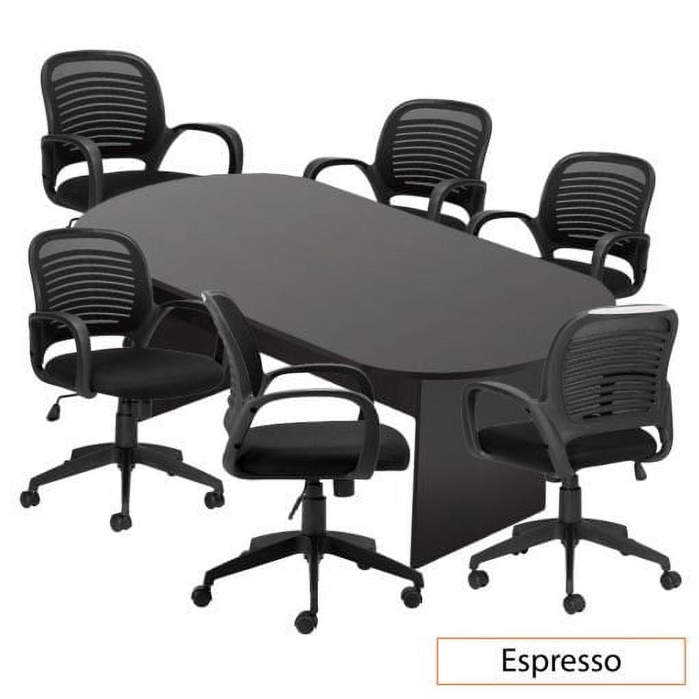GOF Office Laminate Conference Table Set with Ergonomic Chairs ...
