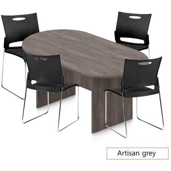 GOF 6FT Conference Table Set with Chairs (G11310B) - Artisan Grey ...
