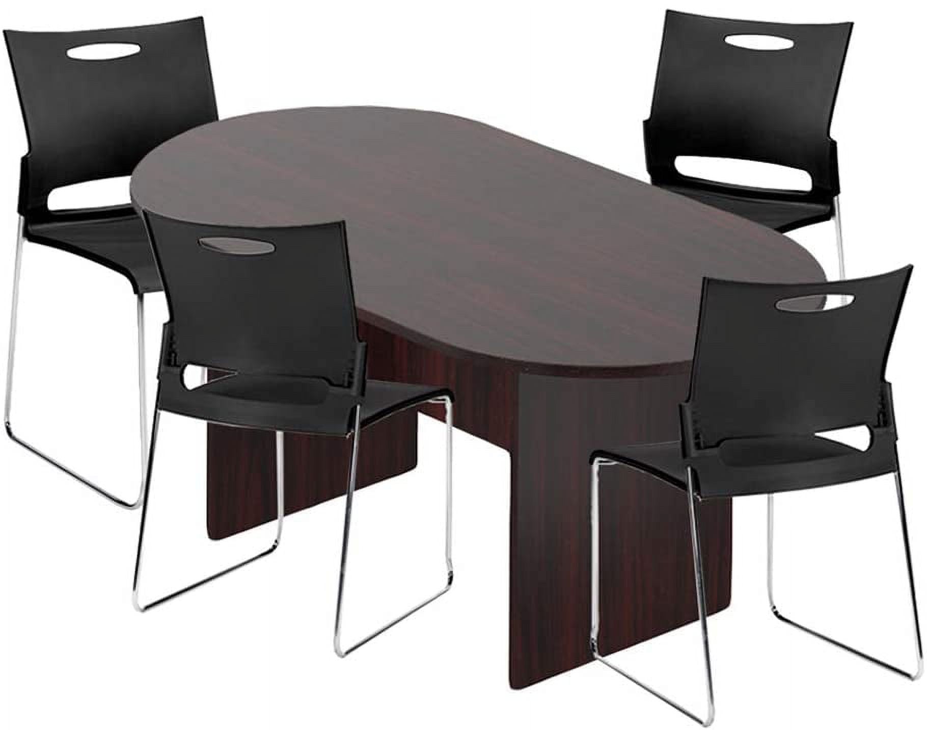 GOF 6FT Conference Table Set with Chairs (G11310B) - Mahogany - Walmart.com