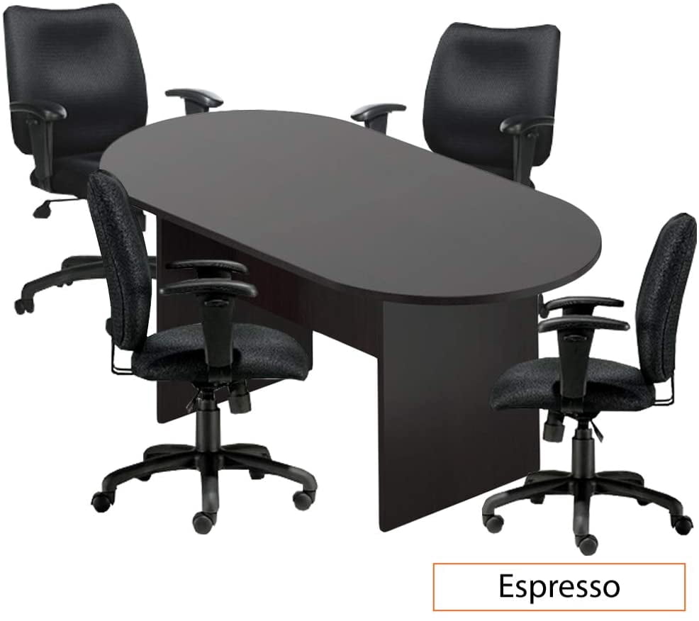 GOF 6FT Conference Table Set with Chairs (G11612B) - Espresso - Walmart.com