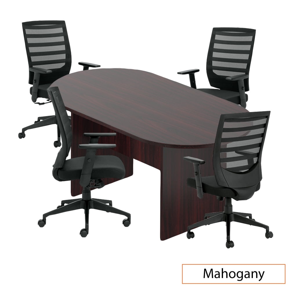 GOF 6FT Conference Table Set with Chairs (G11920B) - Mahogany - Walmart.com