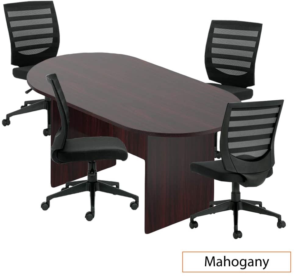 GOF 6FT Conference Table Set with Chairs (G11922B) - Mahogany - Walmart.com