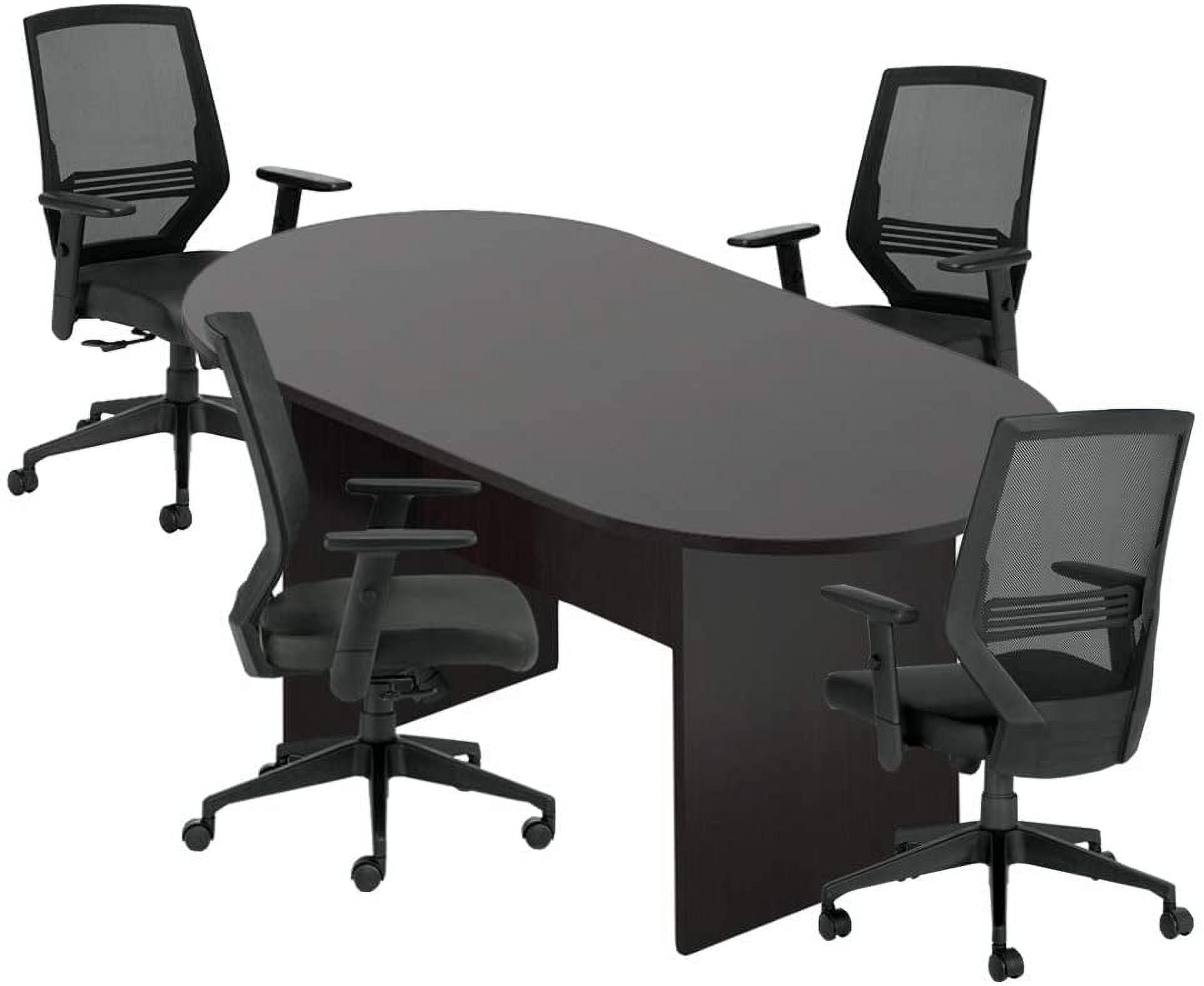 GOF 6FT Conference Table Set with Chairs (G12112B) - Espresso - Walmart.com