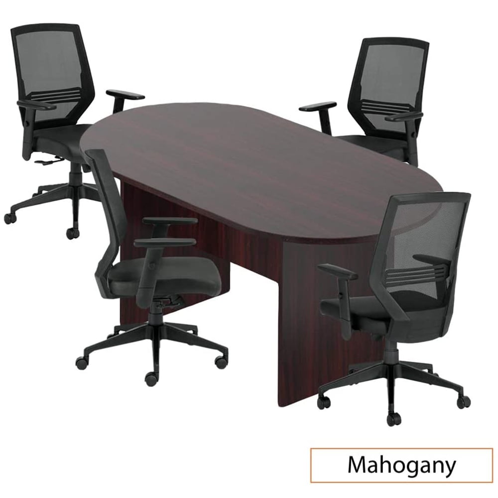 GOF 6FT Conference Table Set with Chairs (G12112B) - Mahogany - Walmart.com