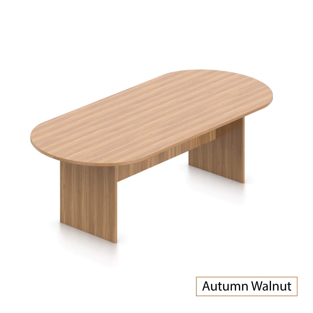 GOF 8 ft. Walnut Conference Room Racetrack Table - Modern Office Desk ...