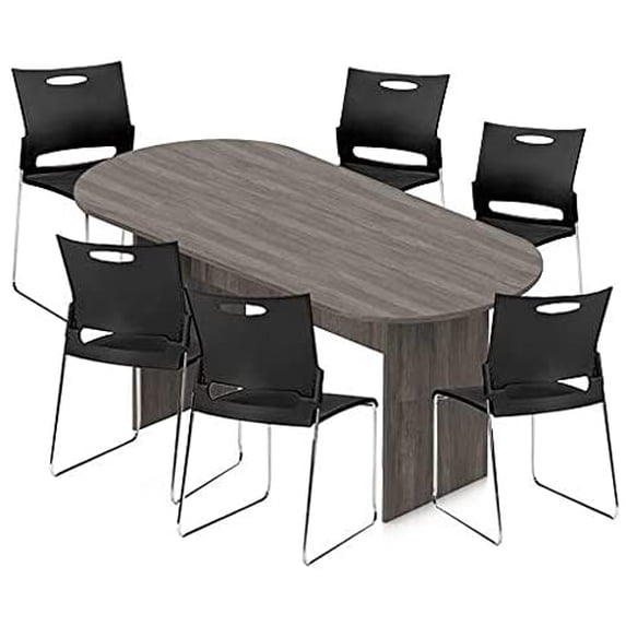 GOF 8FT Conference Table Set with Chairs (G11310B) - Artisan Grey ...