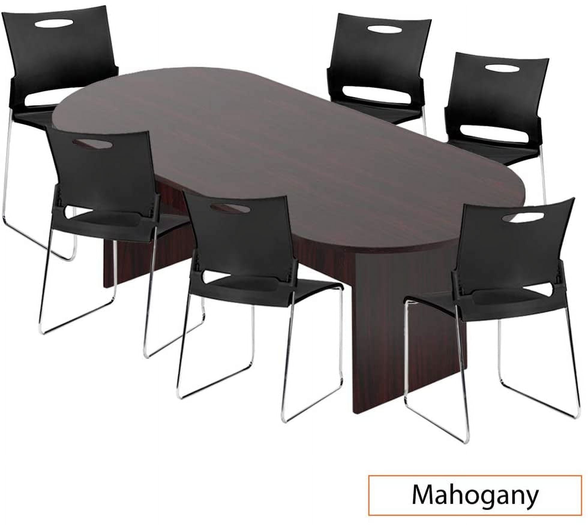 GOF 8FT Conference Table Set with Chairs (G11310B) - Mahogany - Walmart.com