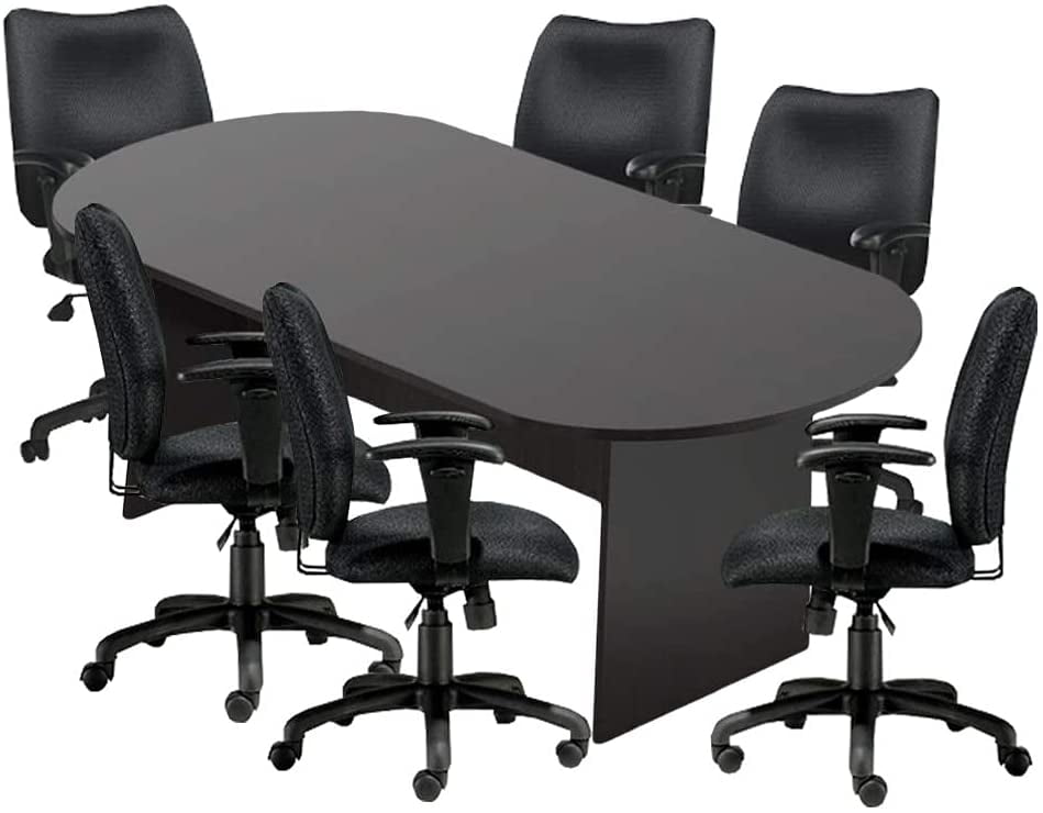 GOF 8FT Conference Table Set with Chairs (G11612B) - Espresso - Walmart.com