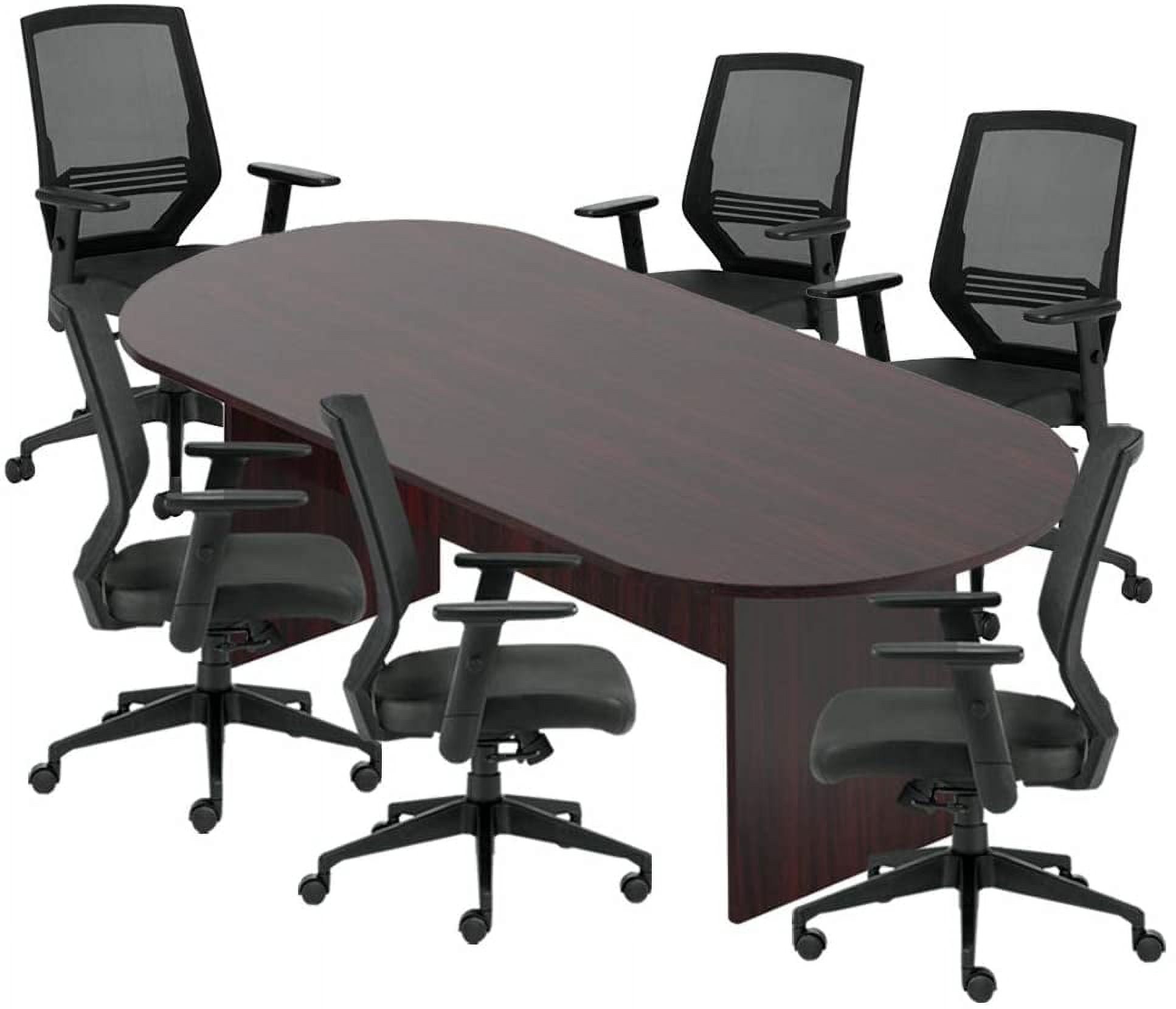 GOF 8FT Conference Table Set with Chairs (G12112B) - Mahogany - Walmart.com