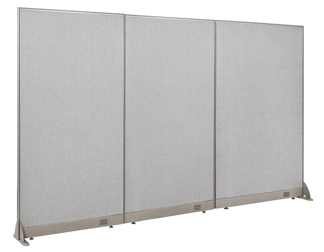 GOF Freestanding Office Partition-Straight Run w/ Safety Legs (102"W x ...