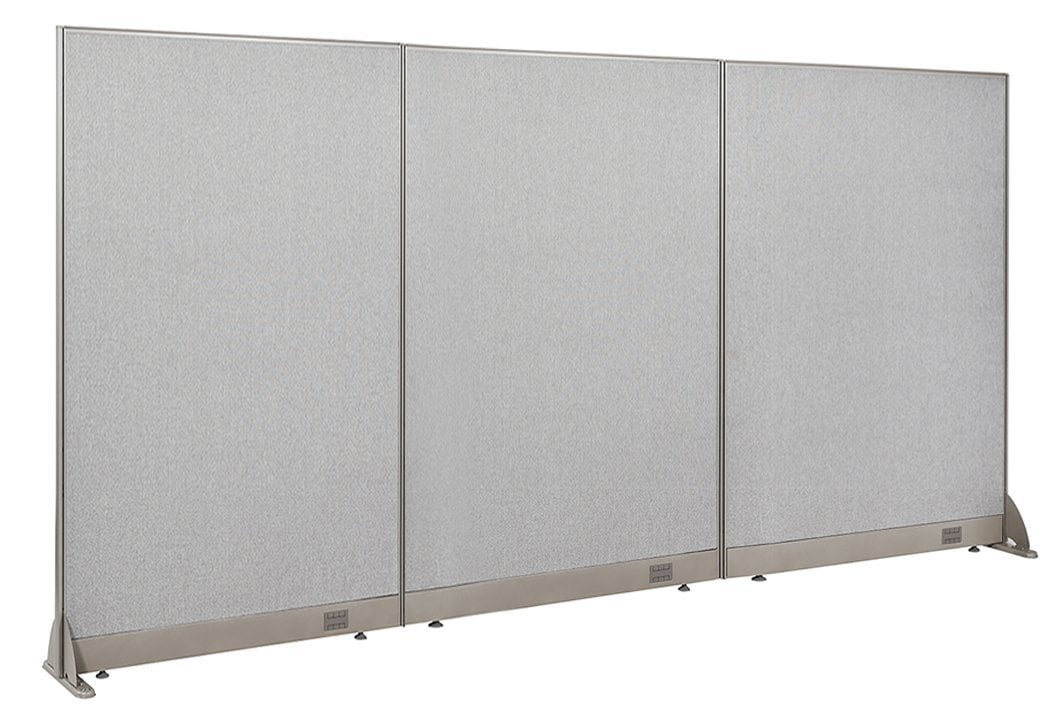 GOF Freestanding Office Partition-Straight Run w/ Safety Legs (108"W x ...