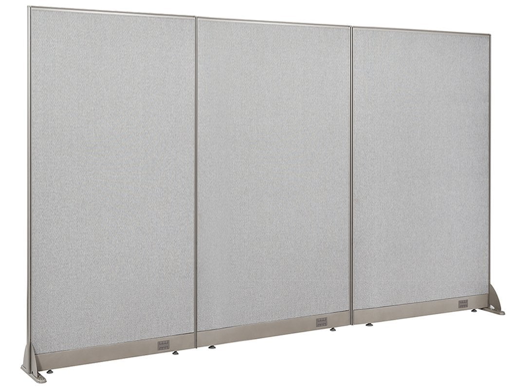 GOF Freestanding Office Partition-Straight Run w/ Safety Legs (108"W x ...