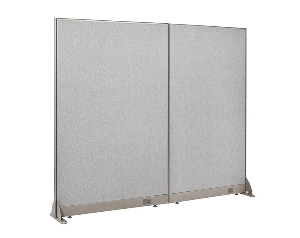 GOF Freestanding Office Partition-Straight Run w/ Safety Legs (66"W x ...