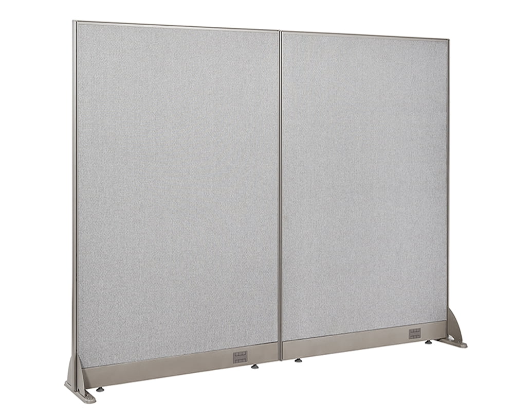 GOF Freestanding Office Partition-Straight Run w/ Safety Legs (72"W x ...